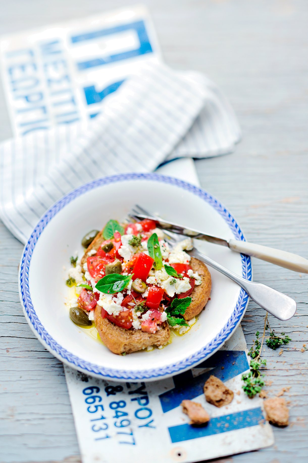 Dakos à la feta | Recette Cuisine