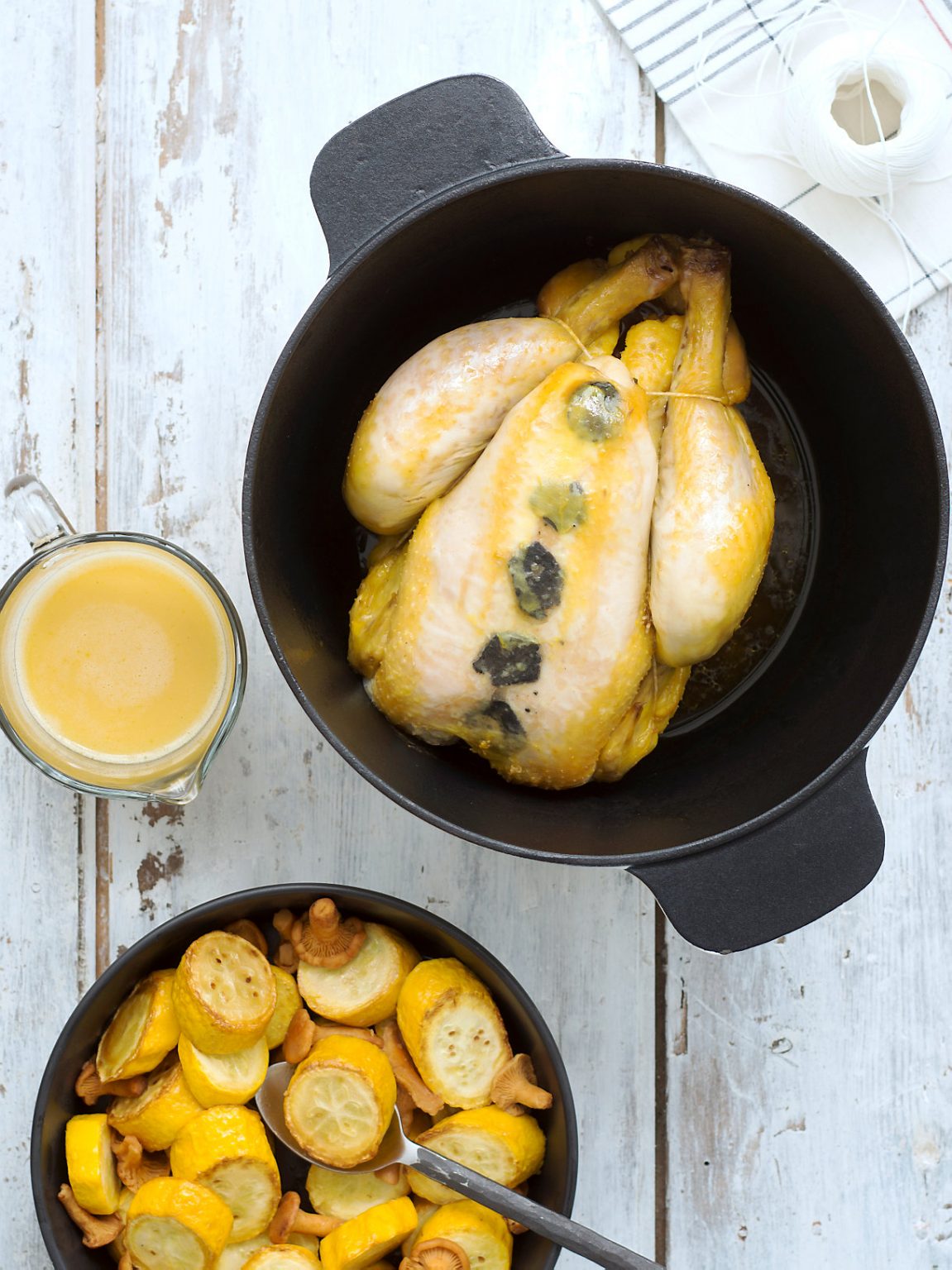 Poulet de Bresse farci en cocotte | Recette Cuisine