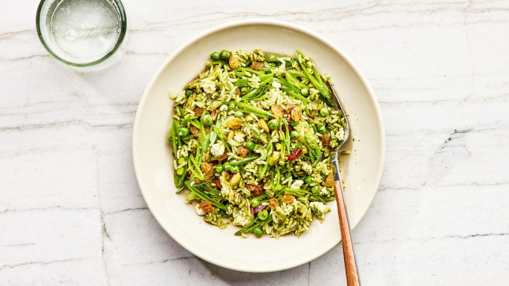 Pilaf de riz vert croustillant | Recette Cuisine