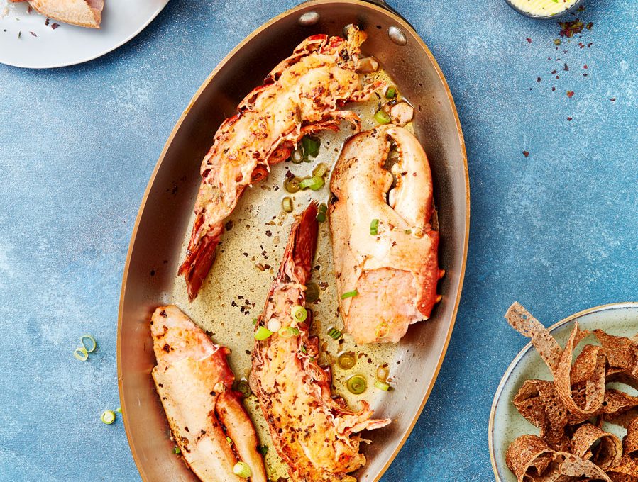 Homard rôti au beurre d’algues | Recette Cuisine