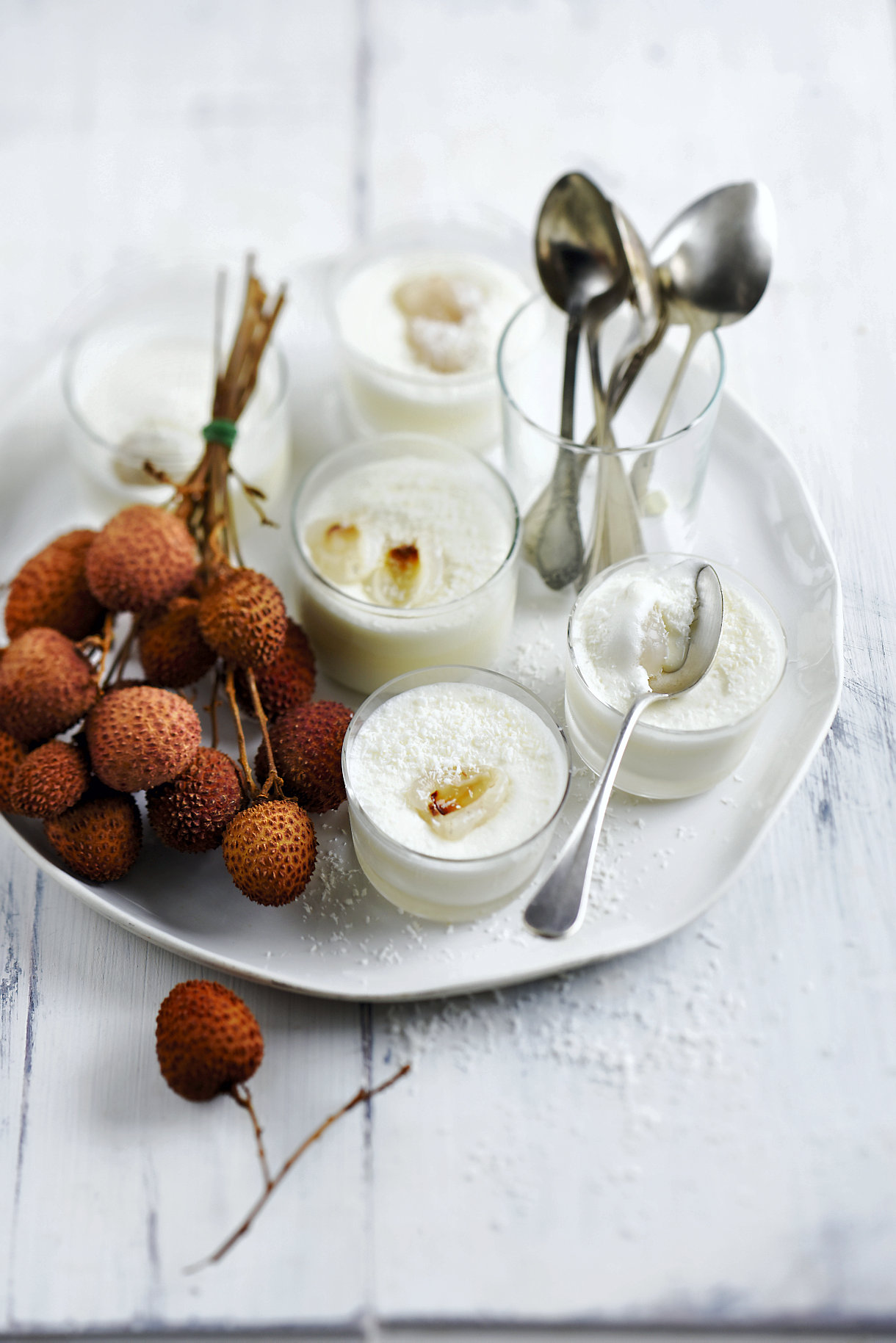 Mousses glacées coco-litchi | Recette Cuisine