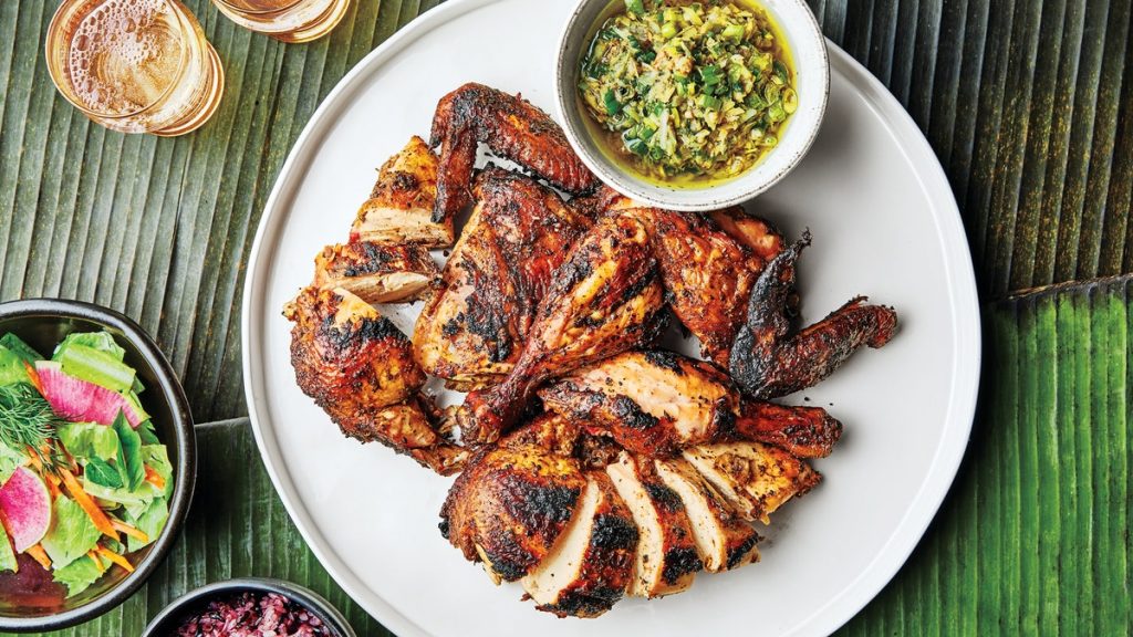 Poulet grillé aux papillons avec sauce à la citronnelle | Recette Cuisine
