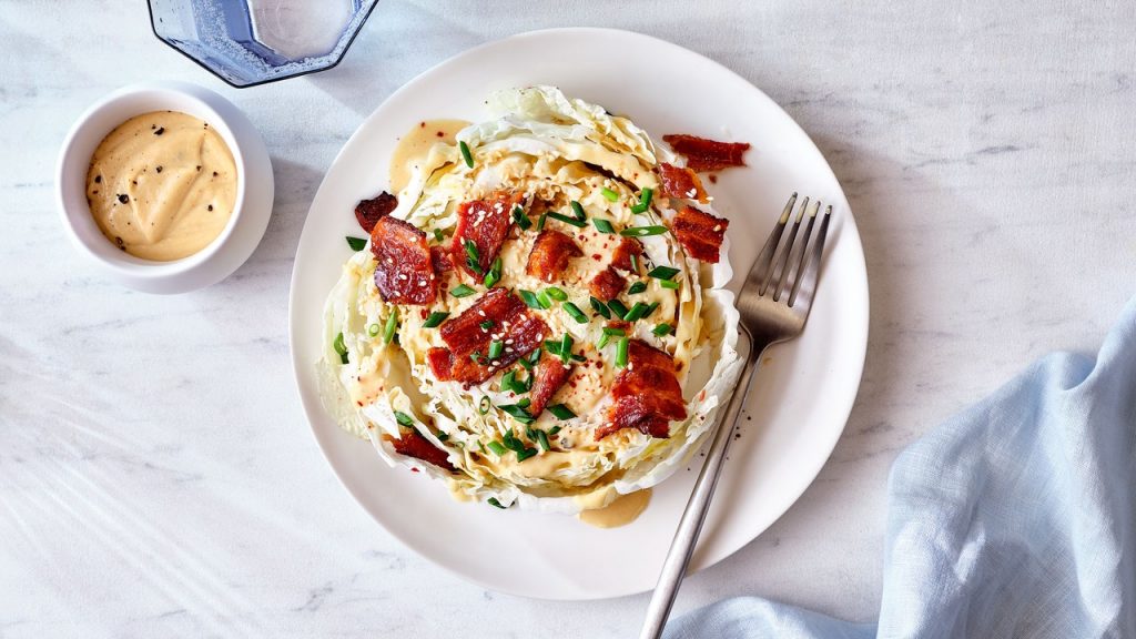 Quartier de chou nappa au sésame ranch | Recette Cuisine