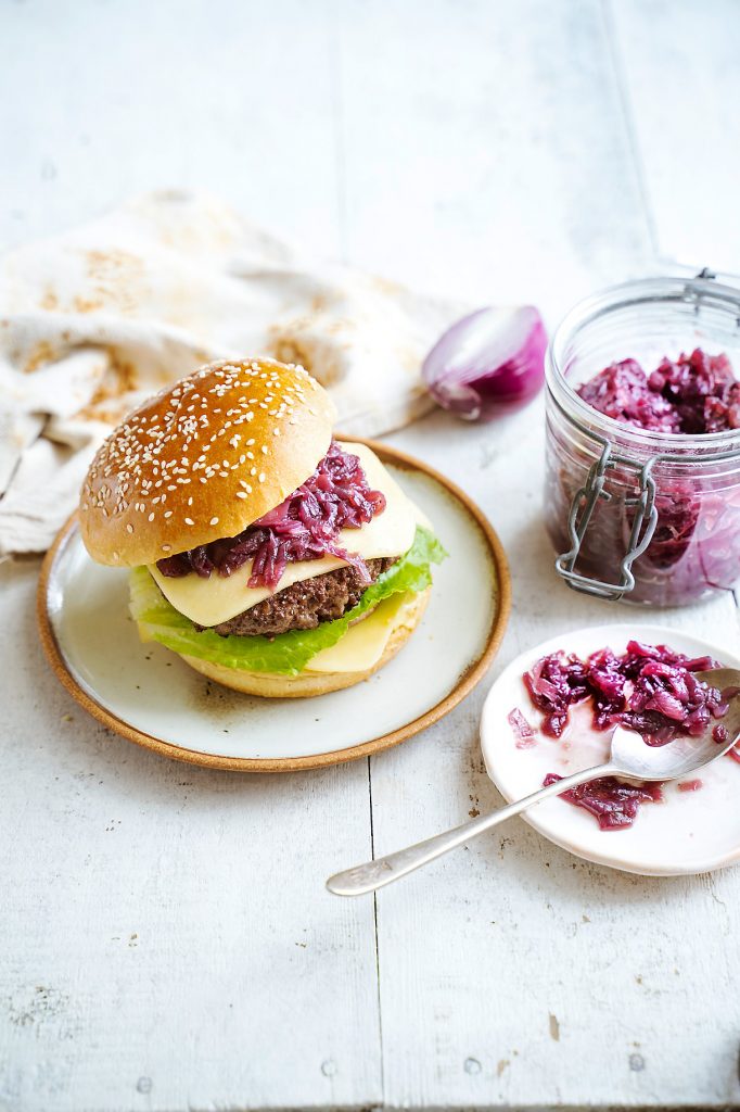 Confit d’oignons rouges pour burgers | Recette Cuisine