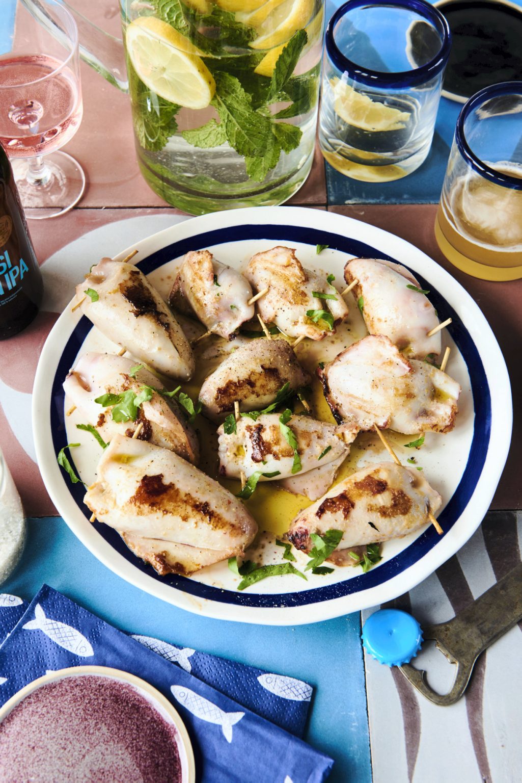 Encornets farcis & jambon cru, façon basquaise | Recette Cuisine