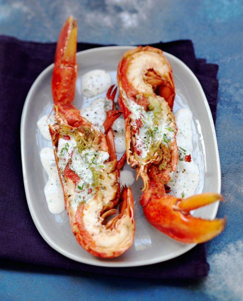 Homard grillé au four, sauce à la crème | Recette Cuisine