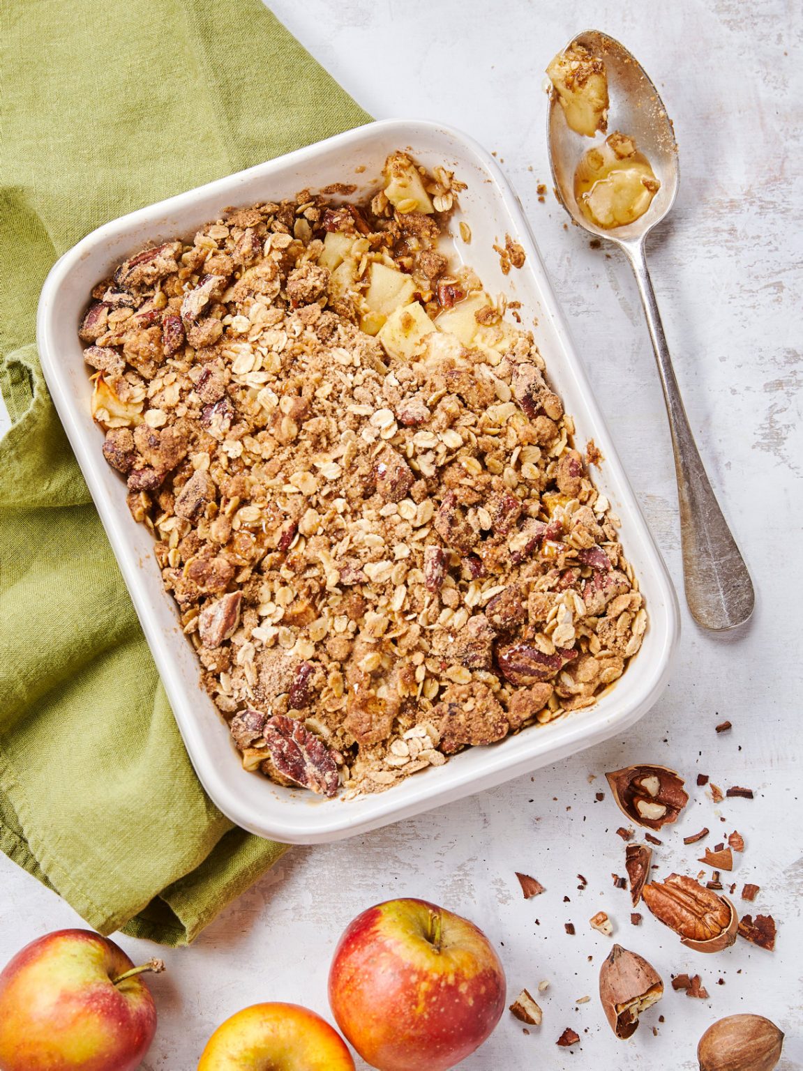 Crumble aux pommes et flocons d’avoine (recette sans farine) | Recette ...